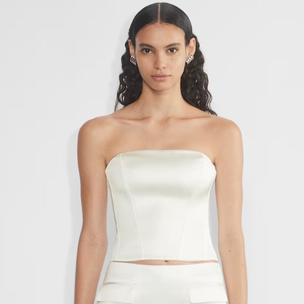 Aritzia Castle Satin Bustier - Gem